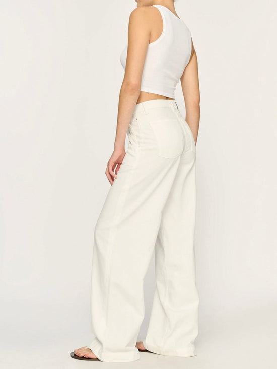 Zoe Wide Leg Jean - White – Iris Lifestyle